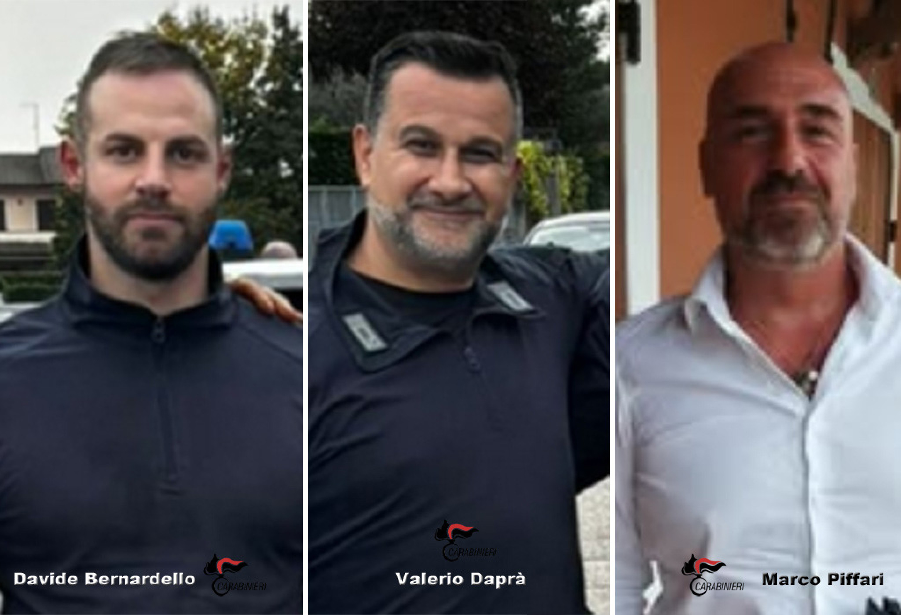 A Padova camera ardente e funerali dei 3 carabinieri uccisi