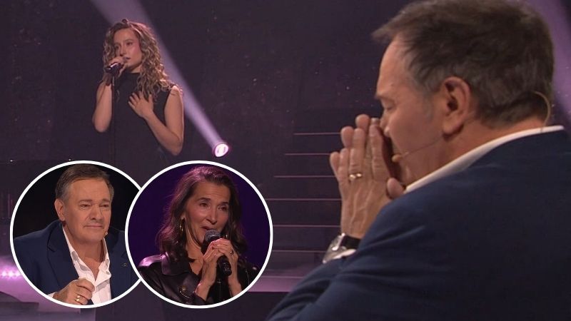 Mario Pelchat en larmes à la vision de ces deux femmes