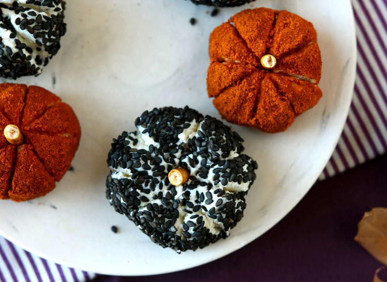 Fromage à tartiner pour l'apéro en forme de citrouilles, parfait pour ...