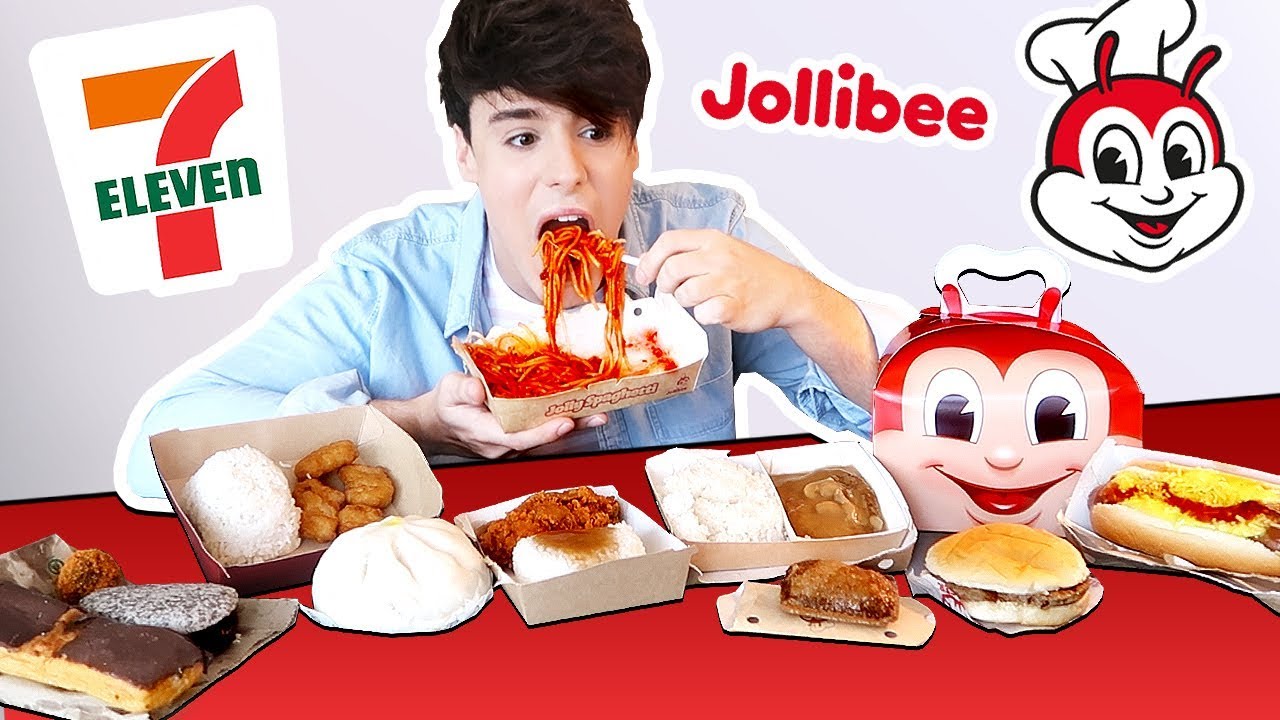 Trying out Filipino 7-Eleven snacks and fast food items in Manila