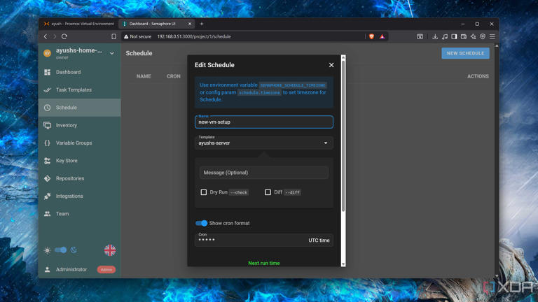 Semaphore is the perfect UI to manage your Ansible automations