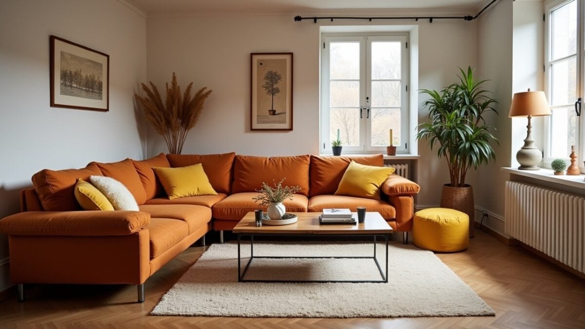 Palette d’Autunno: come usare terracotta e senape per decorare il salotto