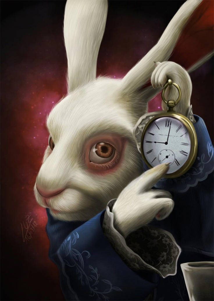 What Is The 'White Rabbit Pointing At Clock' Meme? The 'Alice In ...