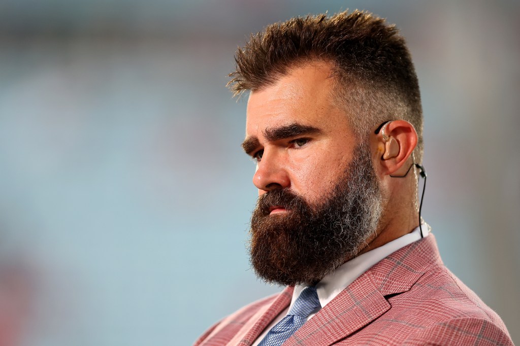 Jason Kelce thrown into Bad Bunny Super Bowl controversy after ‘fake ...
