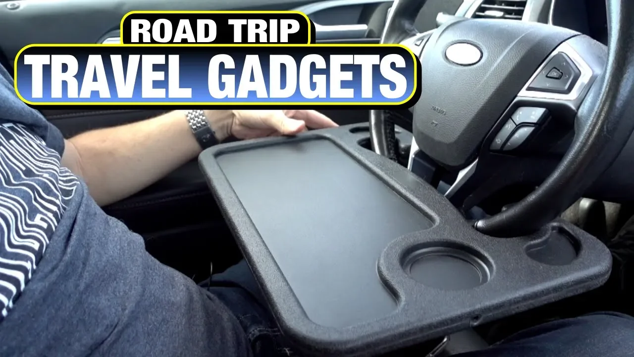 Road Trip Travel Gadgets! Steering Wheel Tray + More!