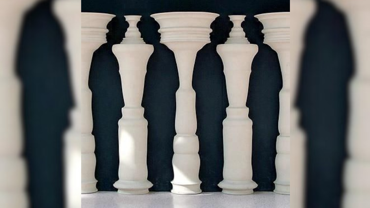 Optical Illusion: Pillars or People? What You See First Reveals a ...