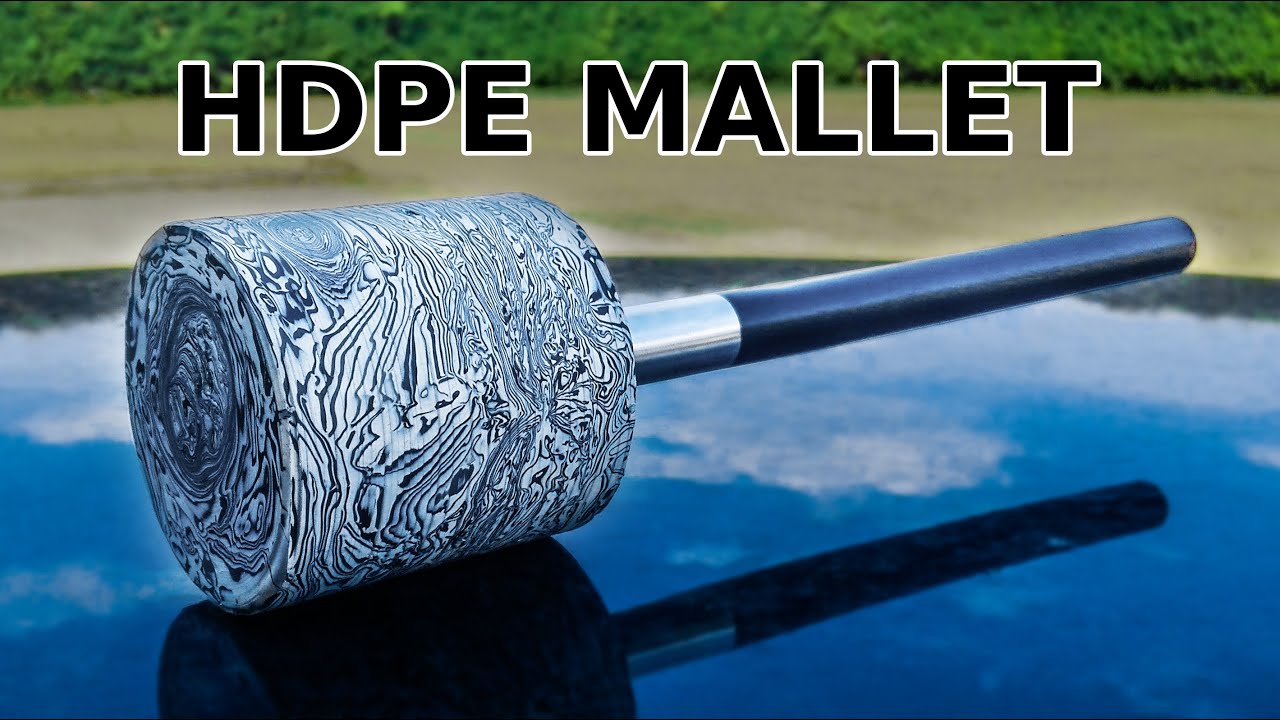 DIY HDPE Damascus mallet