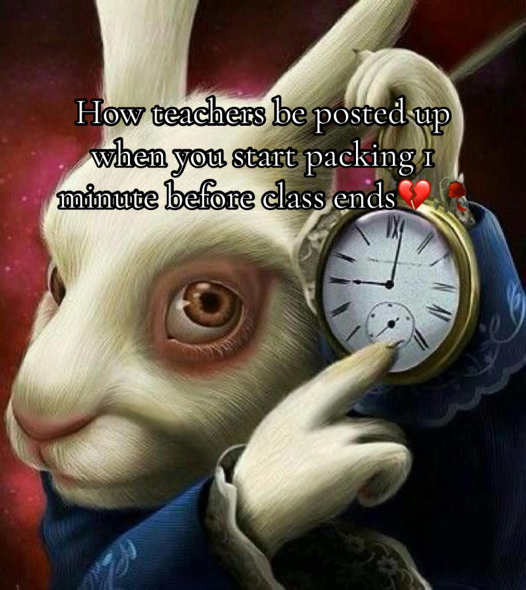 What Is The 'White Rabbit Pointing At Clock' Meme? The 'Alice In ...