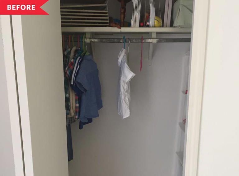 Before and After: A Cramped Kid's Closet Becomes a Colorful Book Nook ...