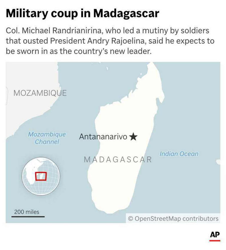Leader of Madagascar's military coup tells AP he is 'taking the ...