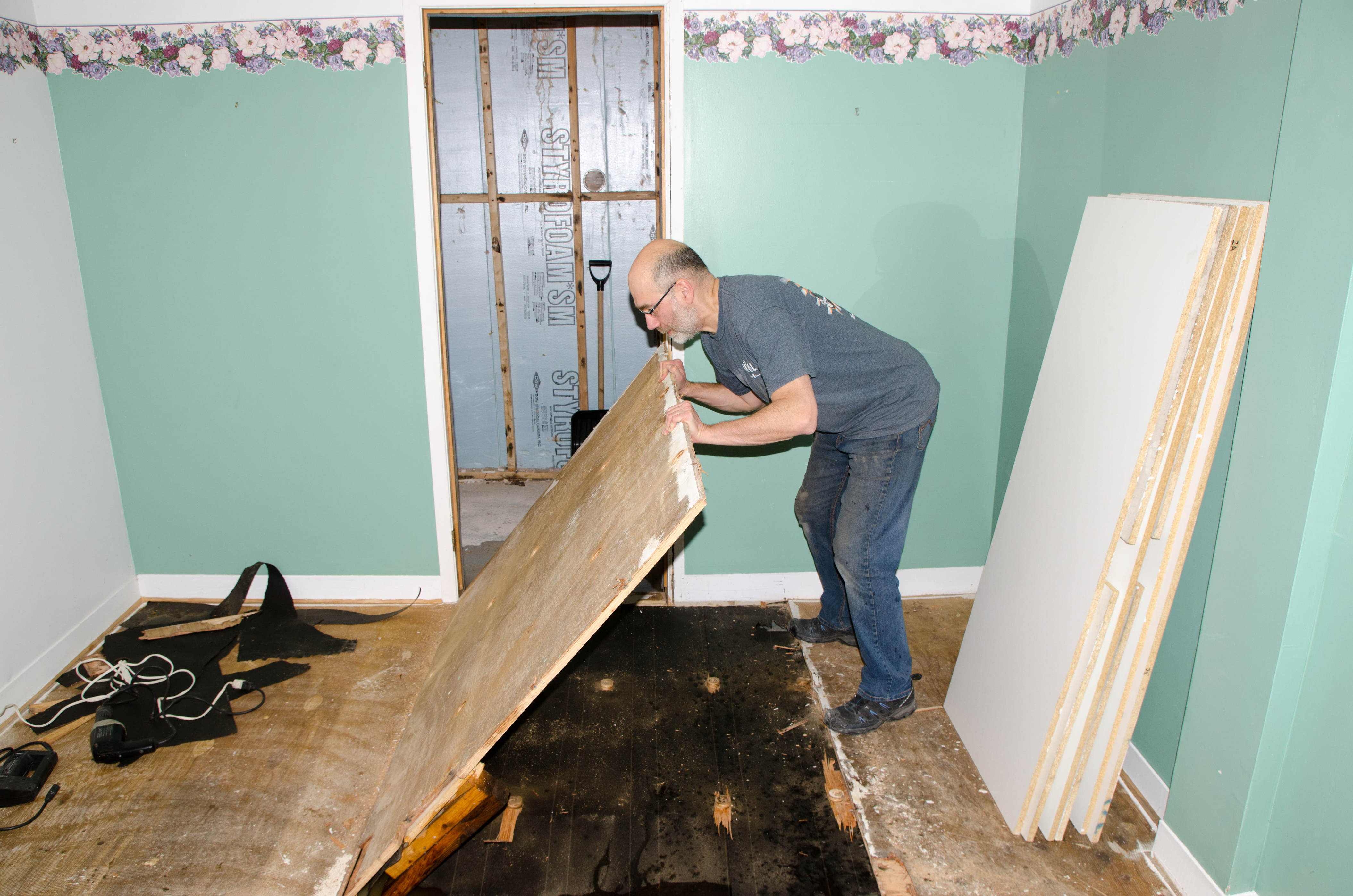 Homeowners pull up old linoleum floor—couldn't imagine what they'd find