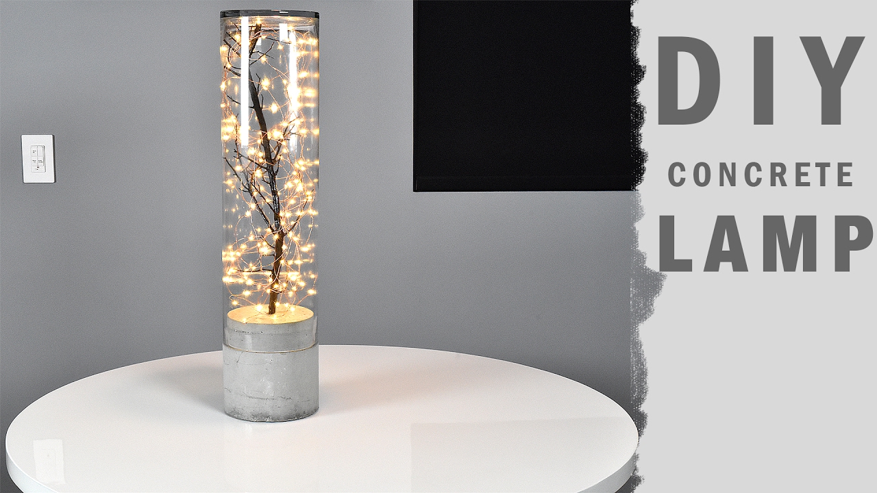 DIY concrete lamp - perfect for indoors & outdoors!
