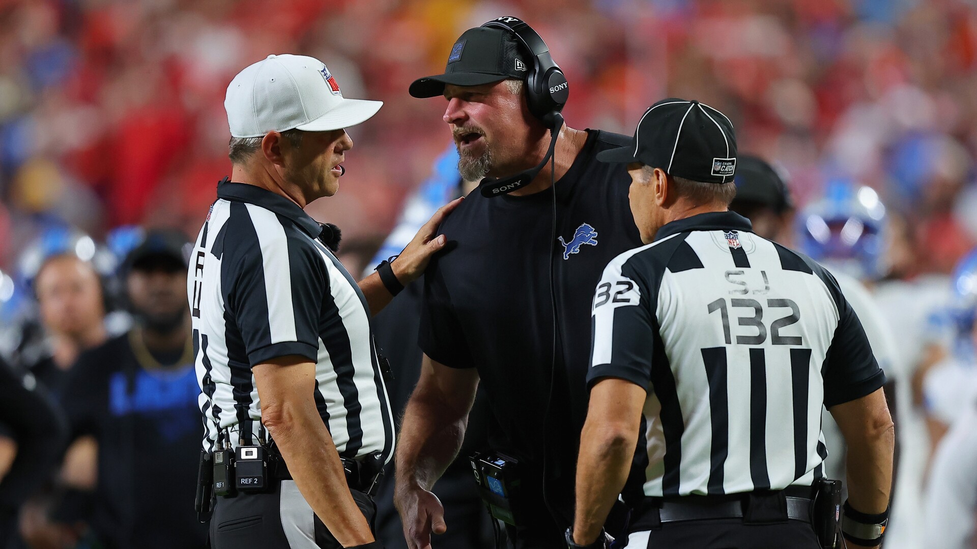 Dan Campbell: Officials said illegal motion call on Jared Goff TD catch ...