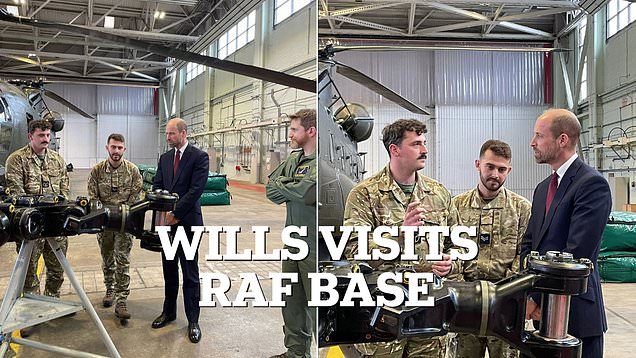 Wills toys with military tech during RAF base visit in Wallingford