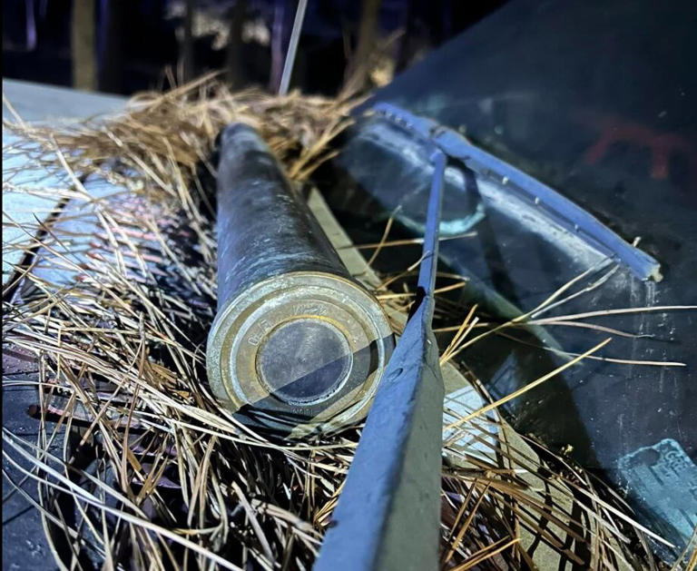 Explosive discovery: Truck owner finds decades-old military shell