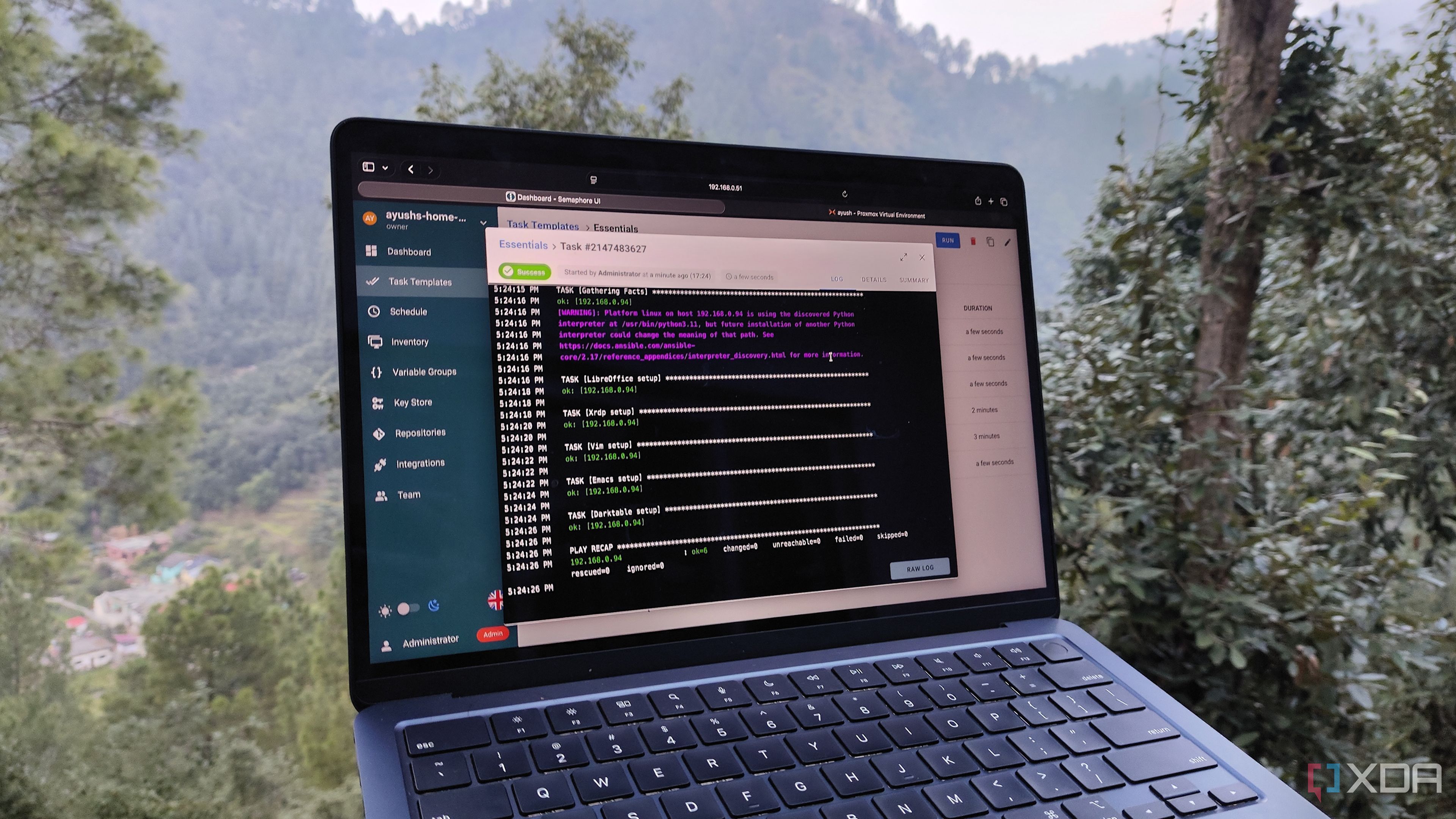 Semaphore is the perfect UI to manage your Ansible automations