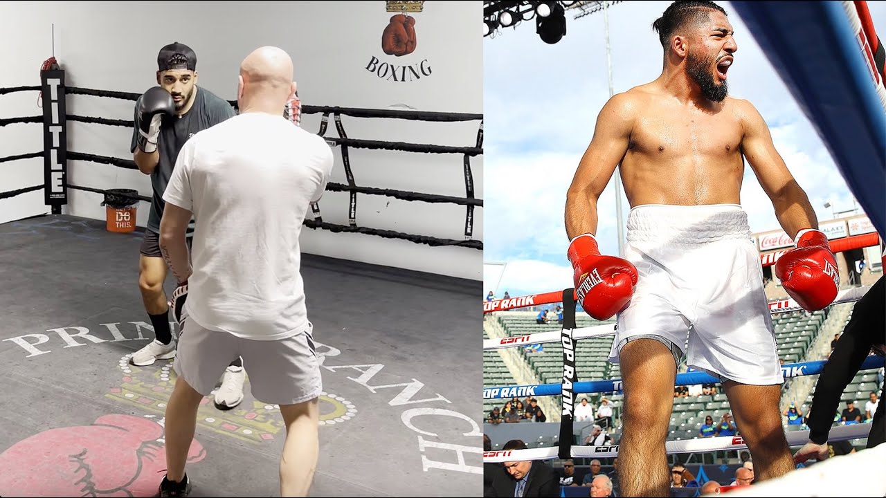 ABRAM MARTINEZ & BONES ADAMS WORKING ON HAND TARGET FOCUS MITTS DRILL ...