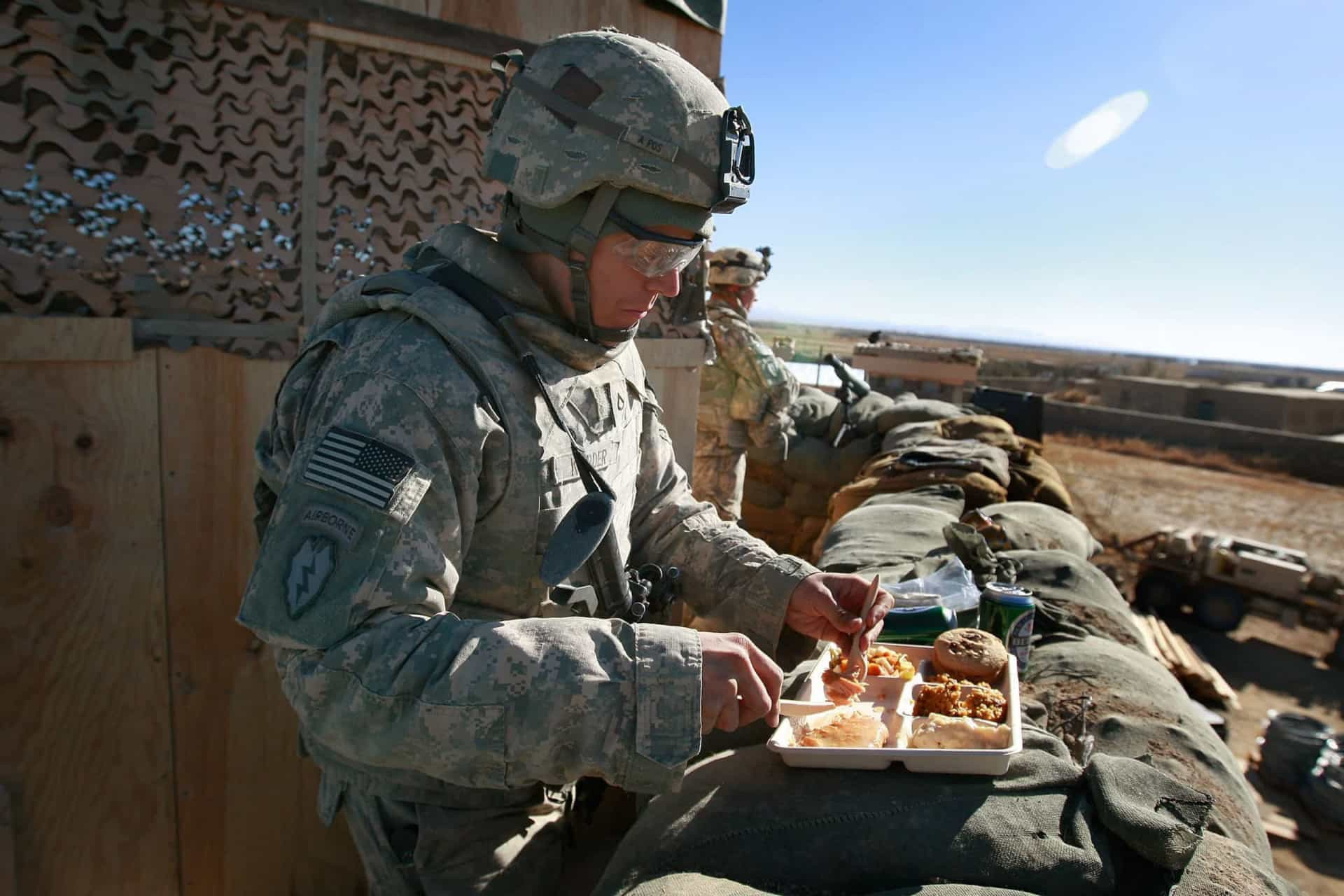 What do soldiers from around the world eat?