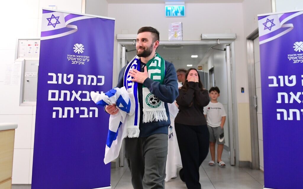 Freed hostage soldier Matan Angrest speaks to Herzog: ‘Thankful for the ...