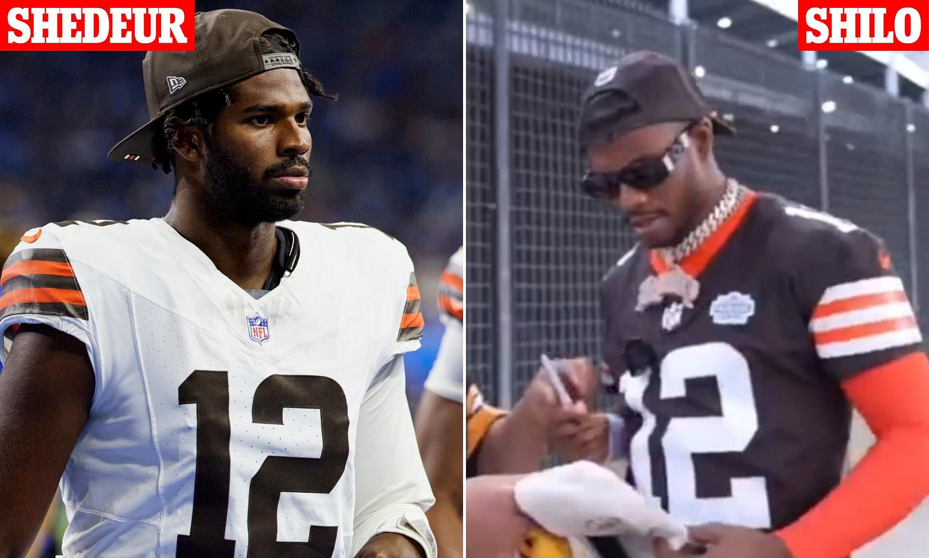Shilo Sanders dresses up as brother Shedeur to prank NFL fans in wild ...