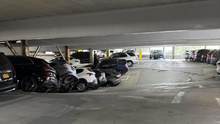White Plains parking garage partially collapses onto cars inside
