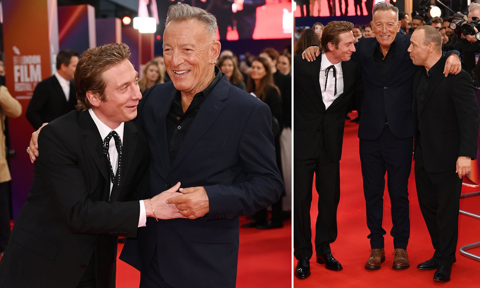 Bruce Springsteen larks about with Jeremy Allen White and Stephen ...