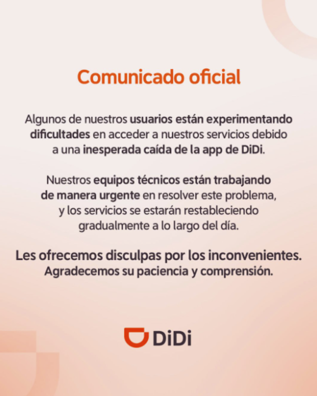 DiDi se cae en México: millones de personas no pueden usar la app y ...