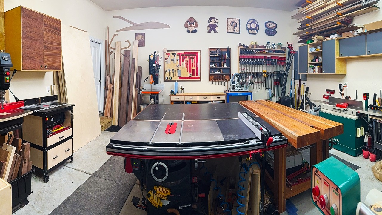 I transformed my garage into a woodworking haven! 🔨