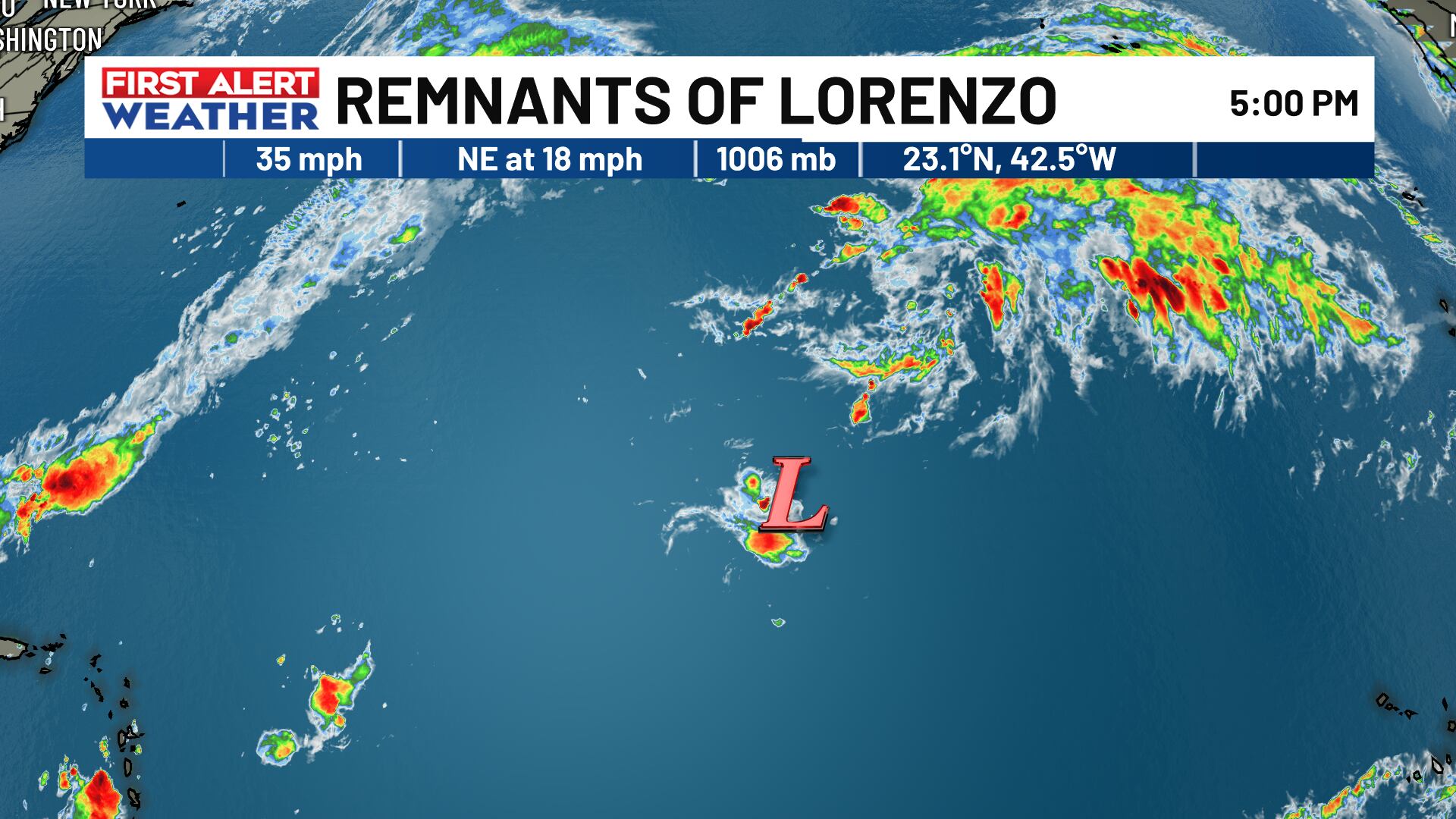 FIRST ALERT: Tropical Storm Lorenzo now just a remnant storm