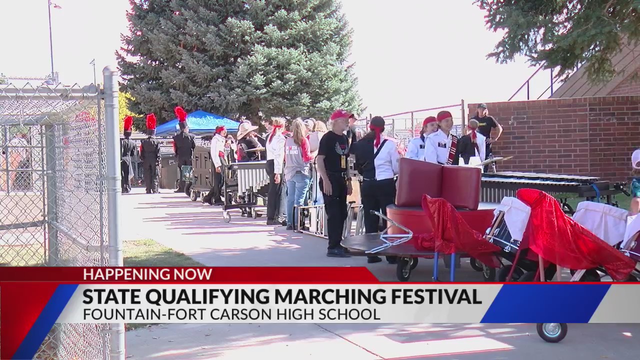 Regional marching band competition held at Fountain-Fort Carson