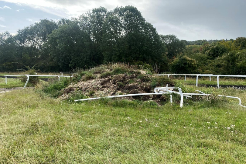 'Eyesore' piles of racing spoils still blight Surrey beauty spot, group ...