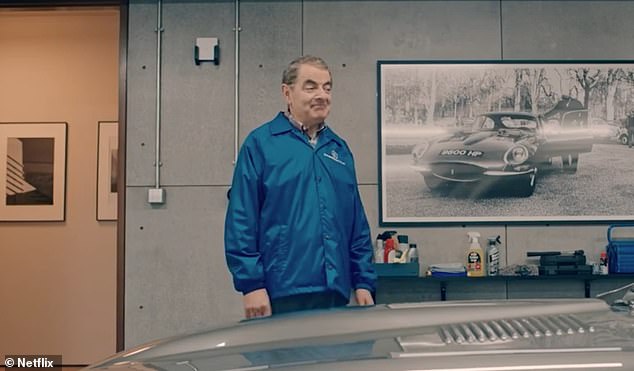 E-Type Jaguar that Rowan Atkinson smashed up in Netflix show Man vs Bee ...