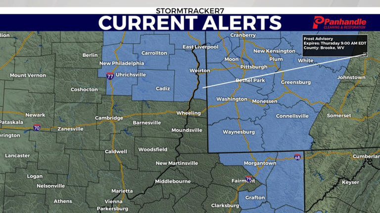 Frost advisories in effect for parts of Ohio Valley