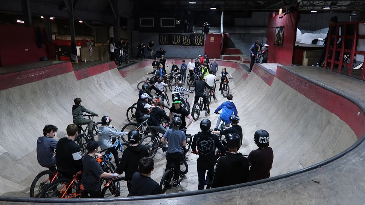 Extreme floor is lava challenge on bikes