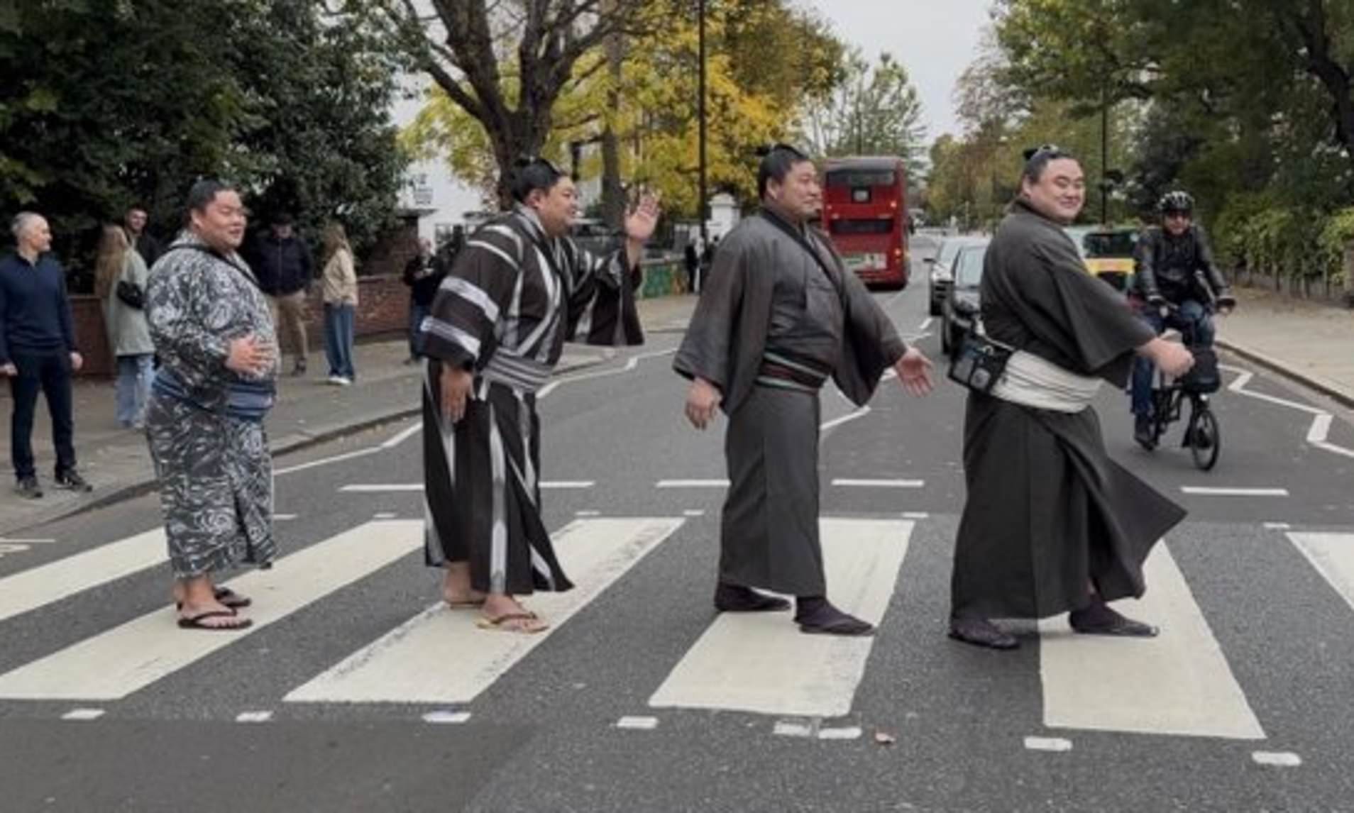London goes mad for Sumo: Tickets SOLD OUT as fighters take over Abbey Road crossing