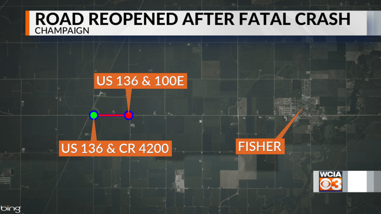 UPDATE: Two people killed in Route 136 crash in Champaign Co.