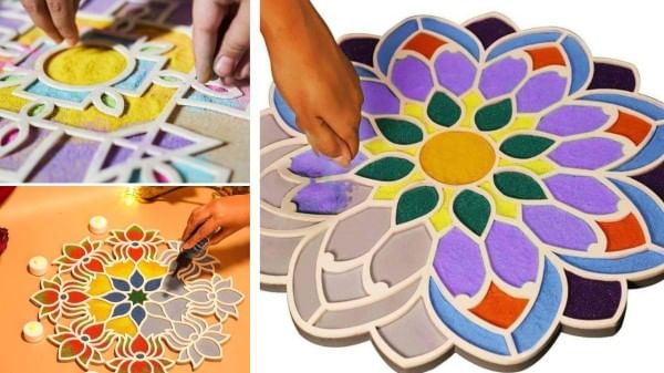 Step-by-step guide to create a stunning Diwali rangoli at home
