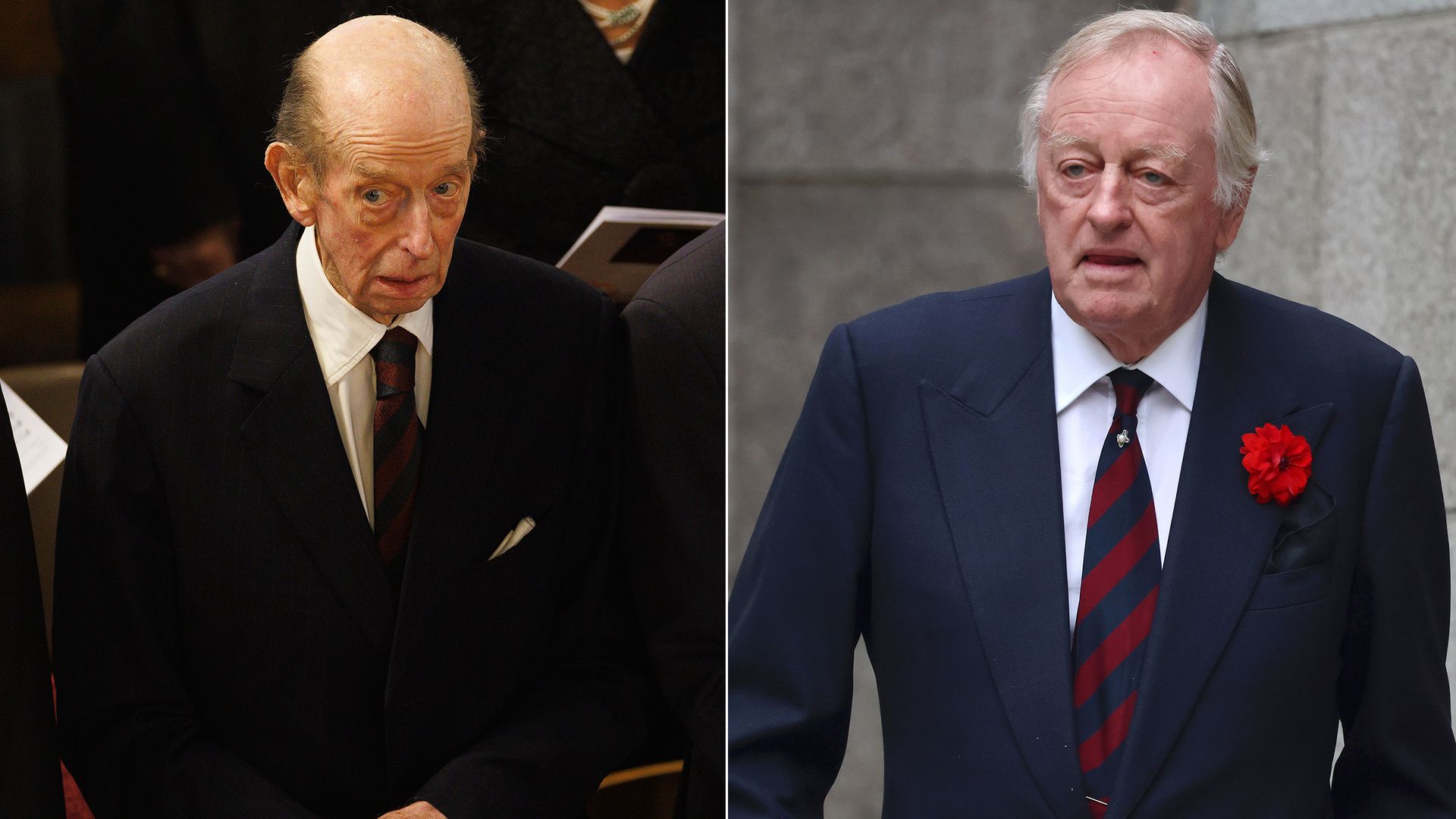 Duke of Kent, 90, attends funeral alongside Andrew Parker Bowles