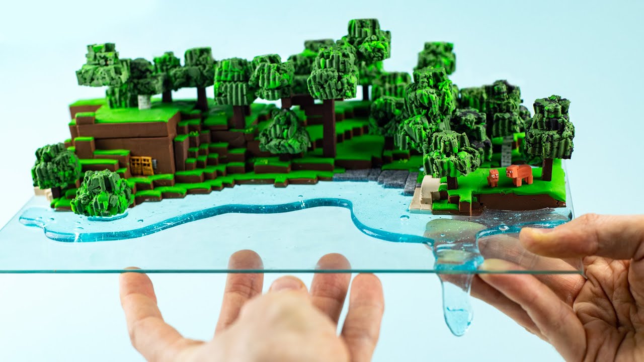 Building my Minecraft world using clay!