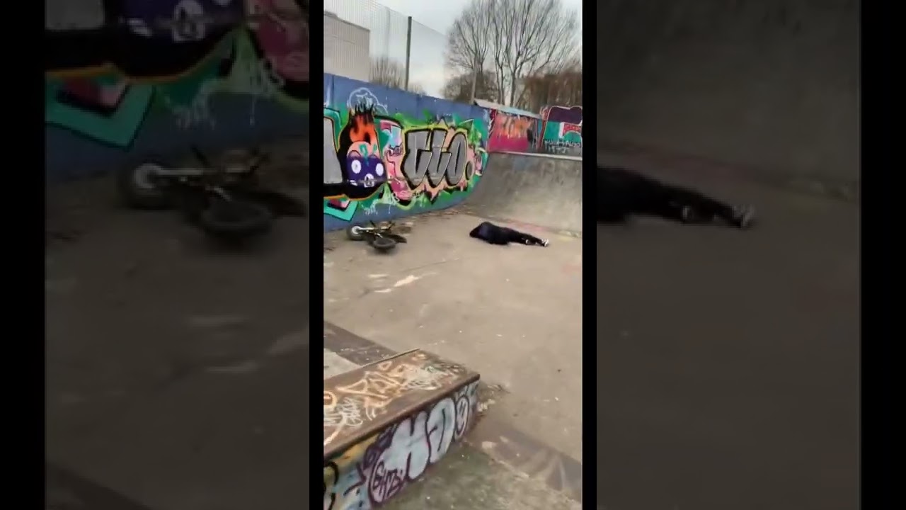 Mini electric bike clears an impressive high jump