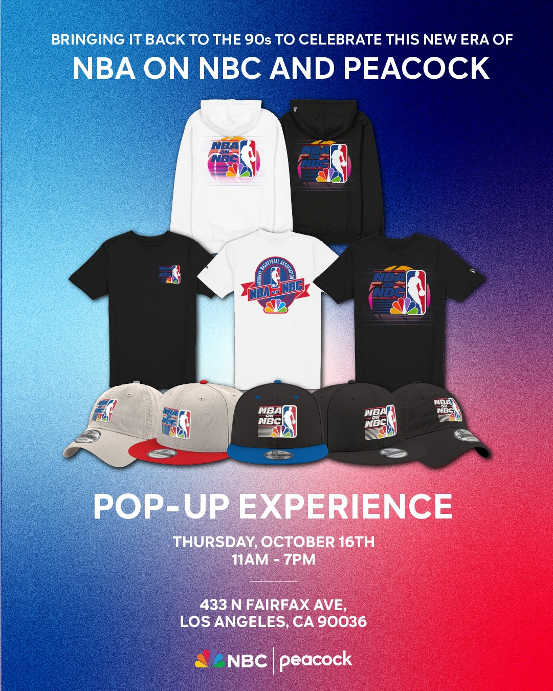 NBA ON NBC VINTAGE POP-UP, LA