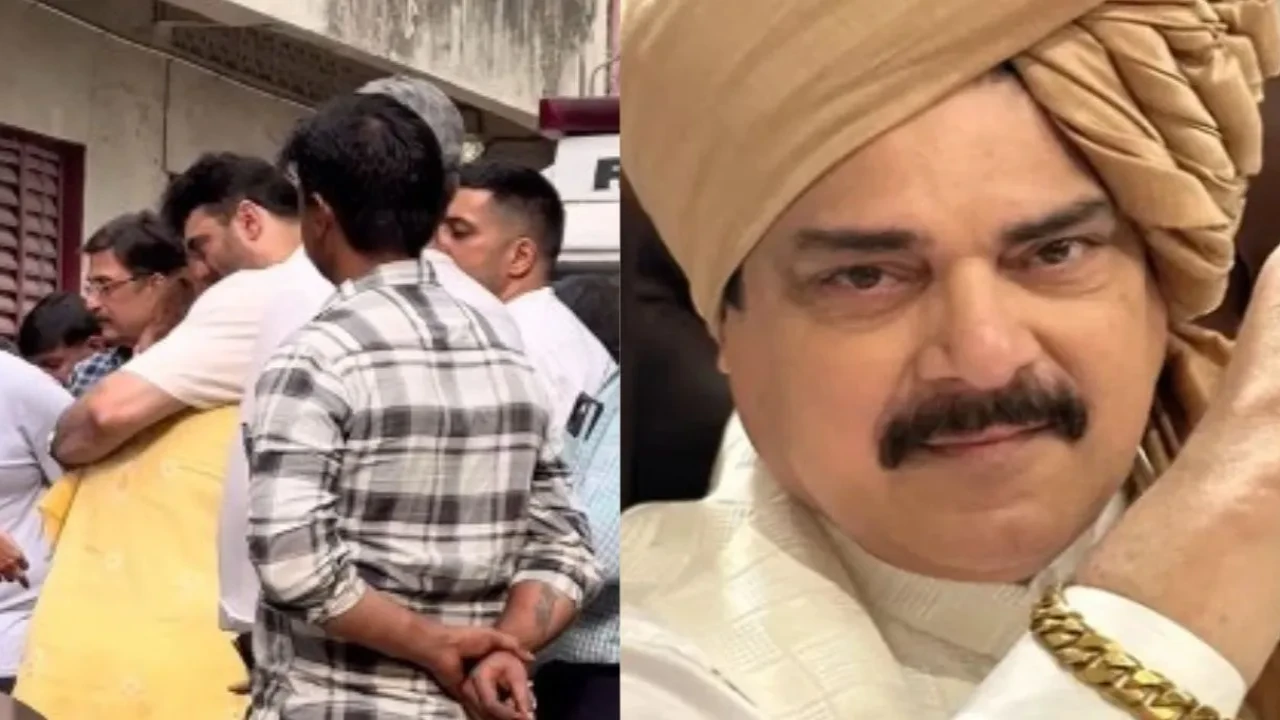 Nikitin Dheer consoles his mother at father Pankaj Dheer’s last rites ...