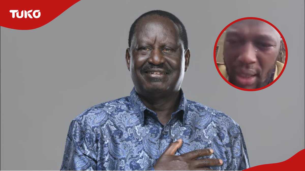 Raila Odinga: Stephen Letoo balances tears as he reports on politician ...