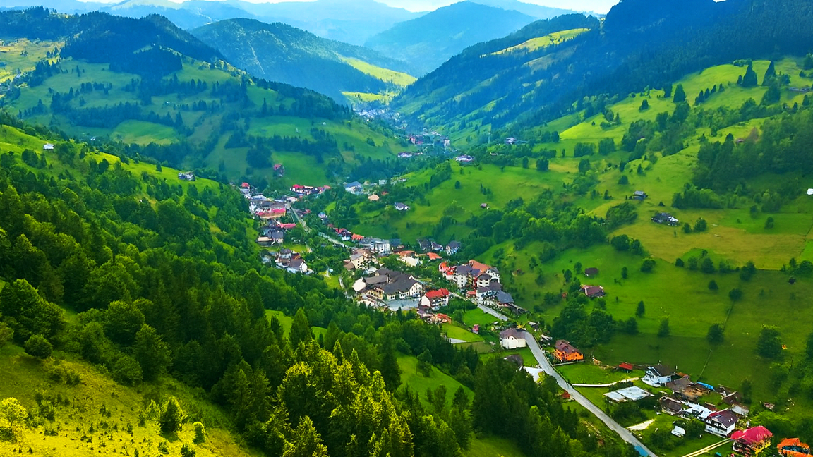 Romania – From Above Moieciu de Sus
