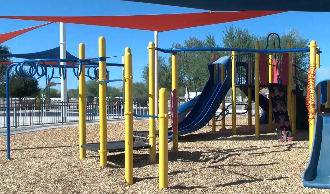 Stray bullet from police hits monkey bars at Marana community park