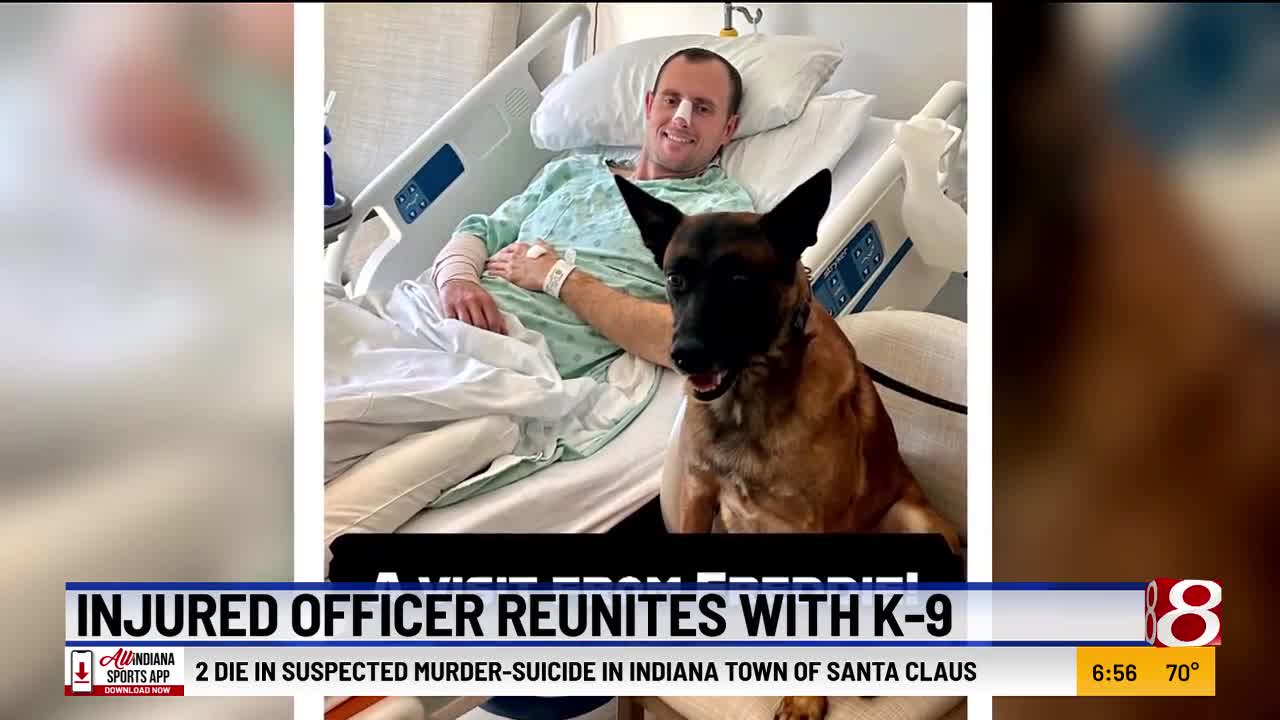 Injured officer reunites with K-9