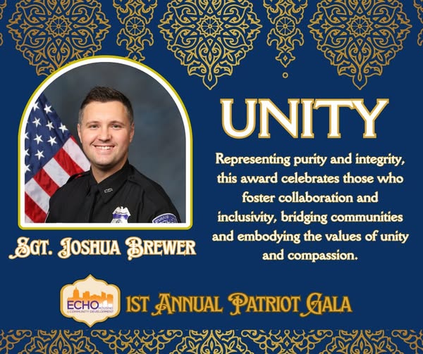 Evansville Police Officer to be presented with Unity Award at Patriot Gala