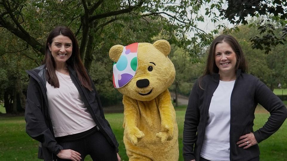 Pair's three-legged challenge for Children in Need
