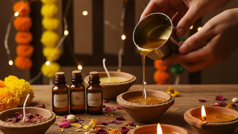 How to make fragrant diyas at home using essential oils this Diwali
