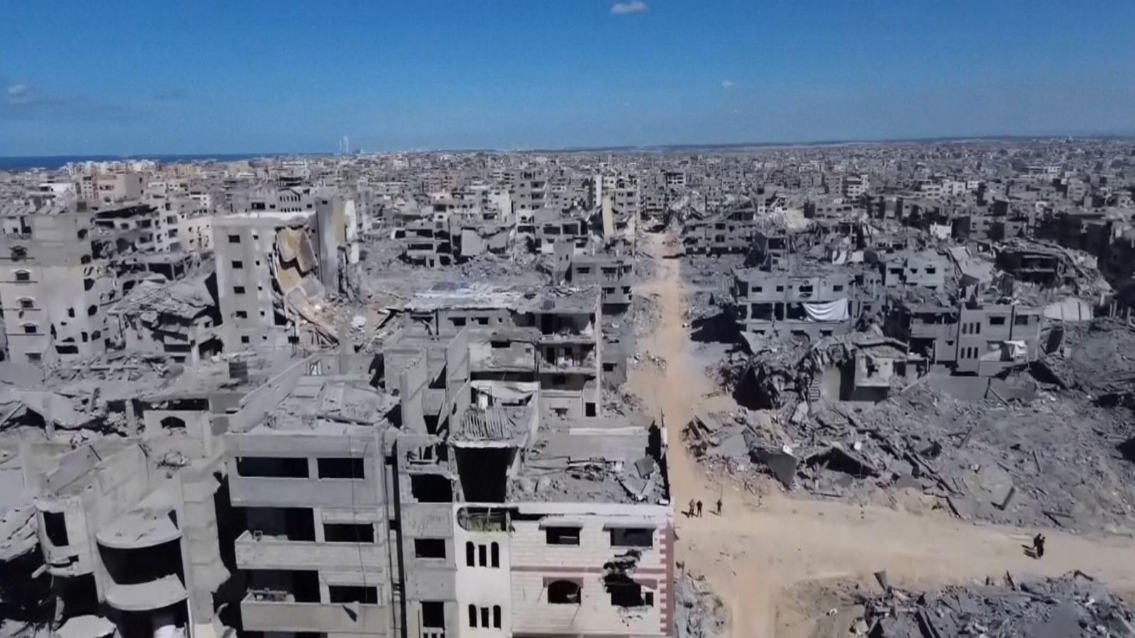 New drone footage shows Gaza devastation